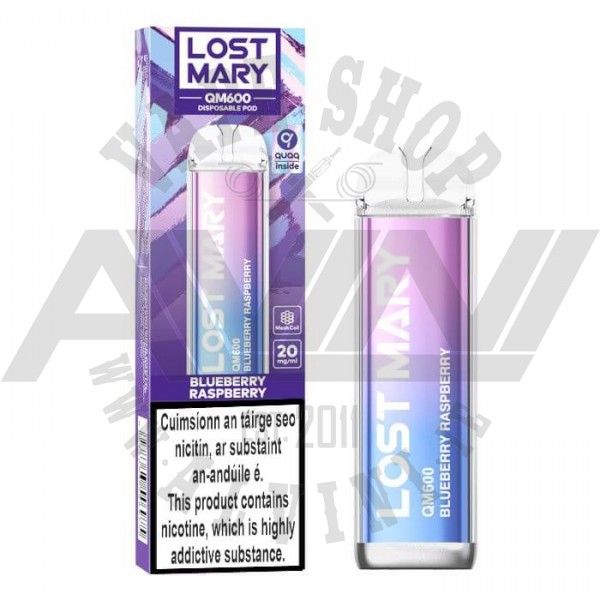 Blueberry Raspberry - Lost Mary QM600 Disposable Vape - Ireland|Limerick